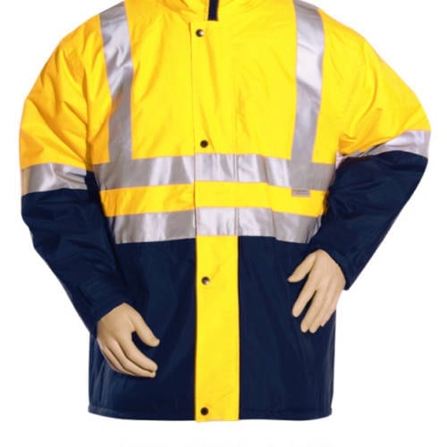 Taped Hi-Vis Puffer Jacket With X Back Orange - NECA Safety Specialists