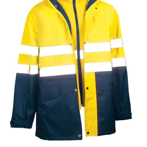 Taped Hi-Vis Puffer Jacket With X Back Orange - NECA Safety Specialists