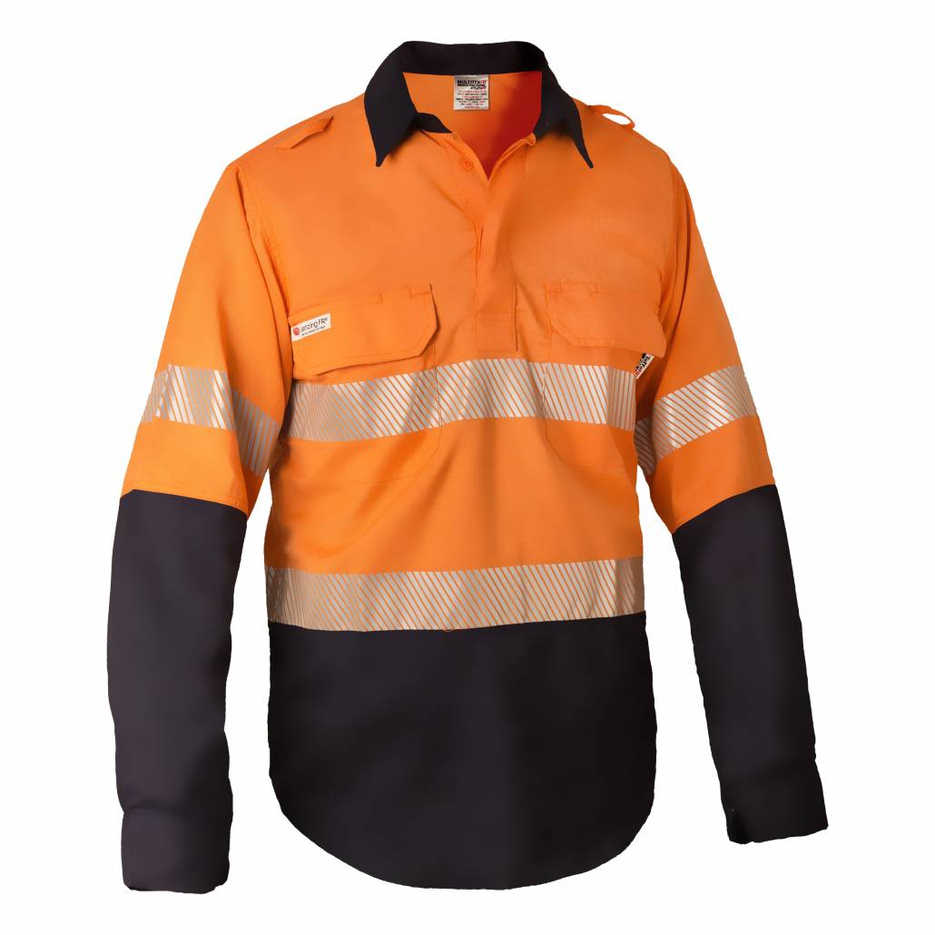 FR Closed Front Shirt PPE1 (ATPV 7.7) Flame Resistant - NECA Safety ...