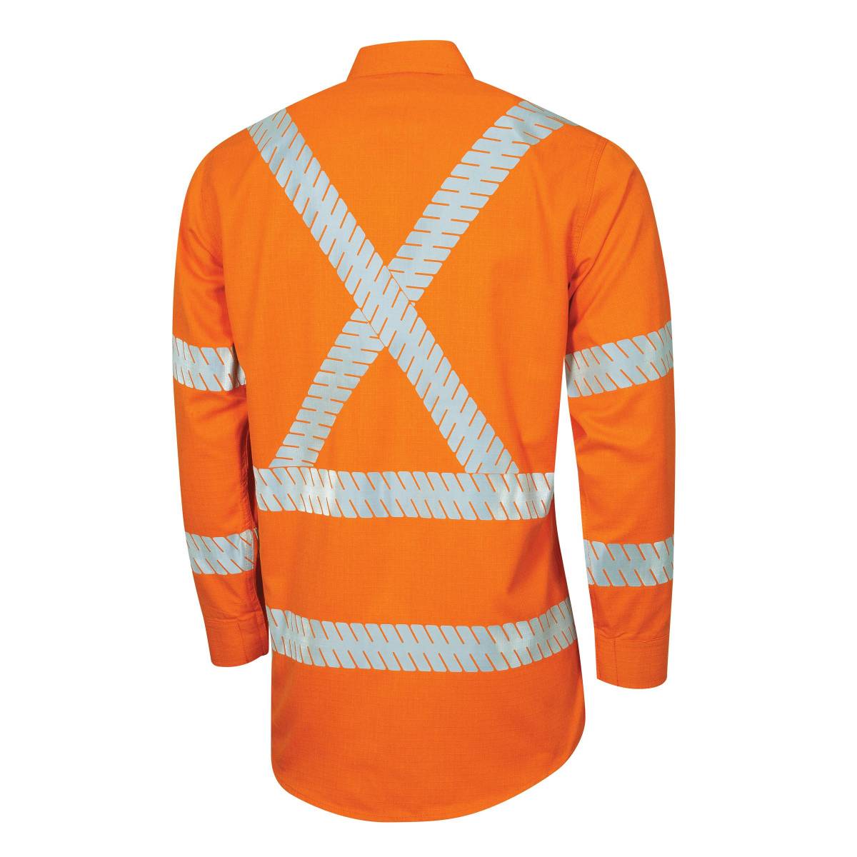 Bool Shirt FR Orange PPE2 L/S Reflective X-Back Segmented Tape - NECA ...