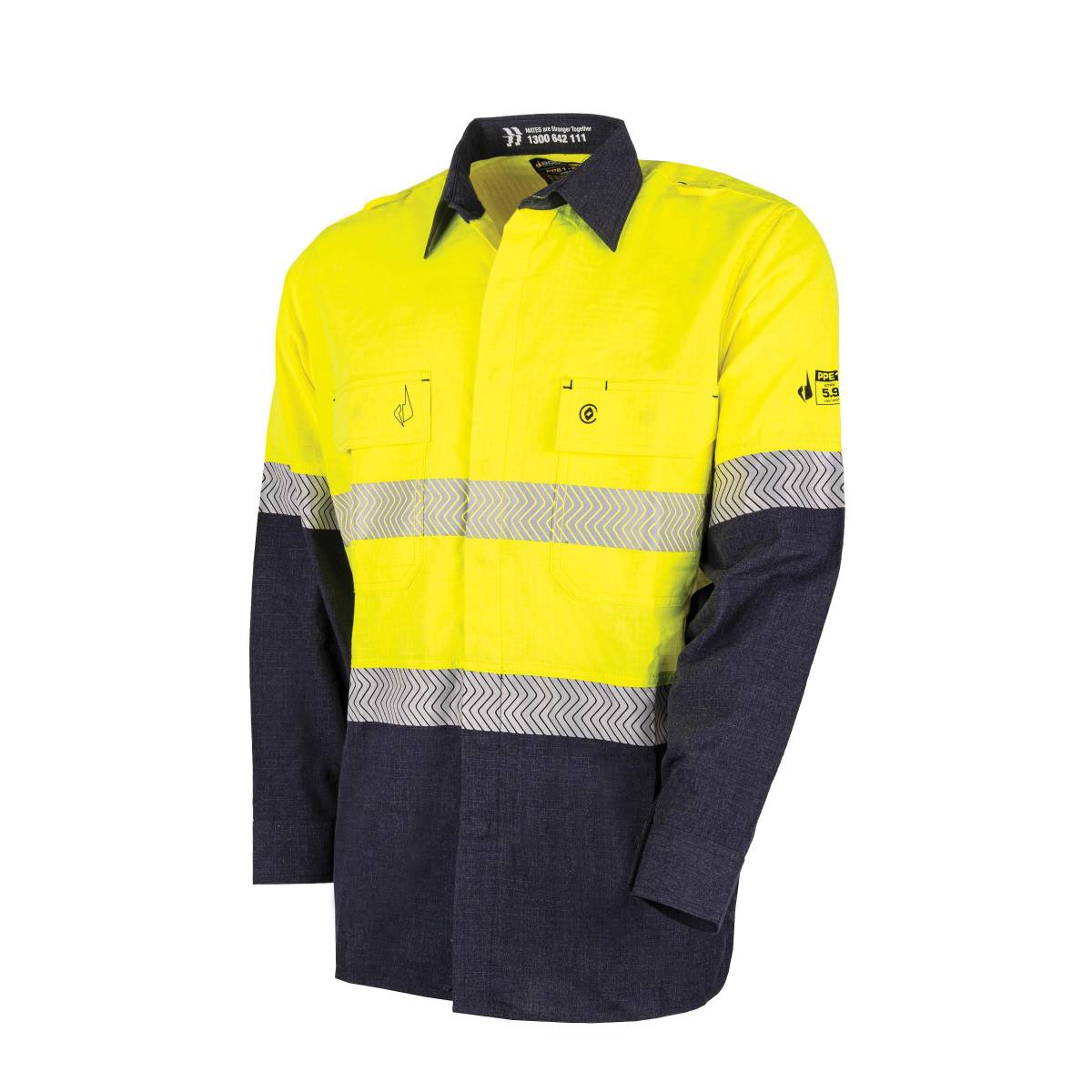 Bool Lightweight PPE1 Two Tone FR Shirt With Segmented FR Reflective ...