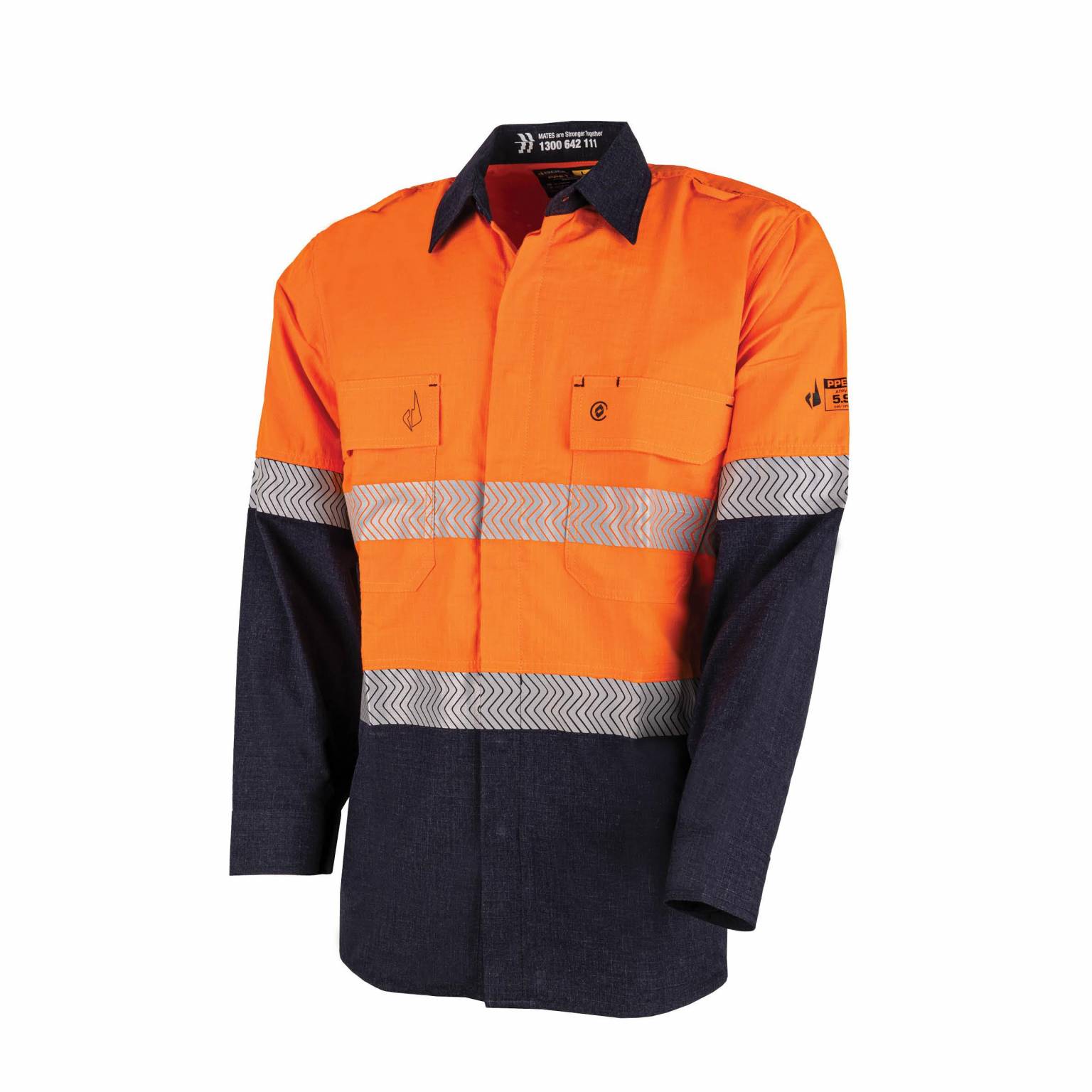 Bool Lightweight PPE1 Two Tone FR Shirt With Segmented FR Reflective ...