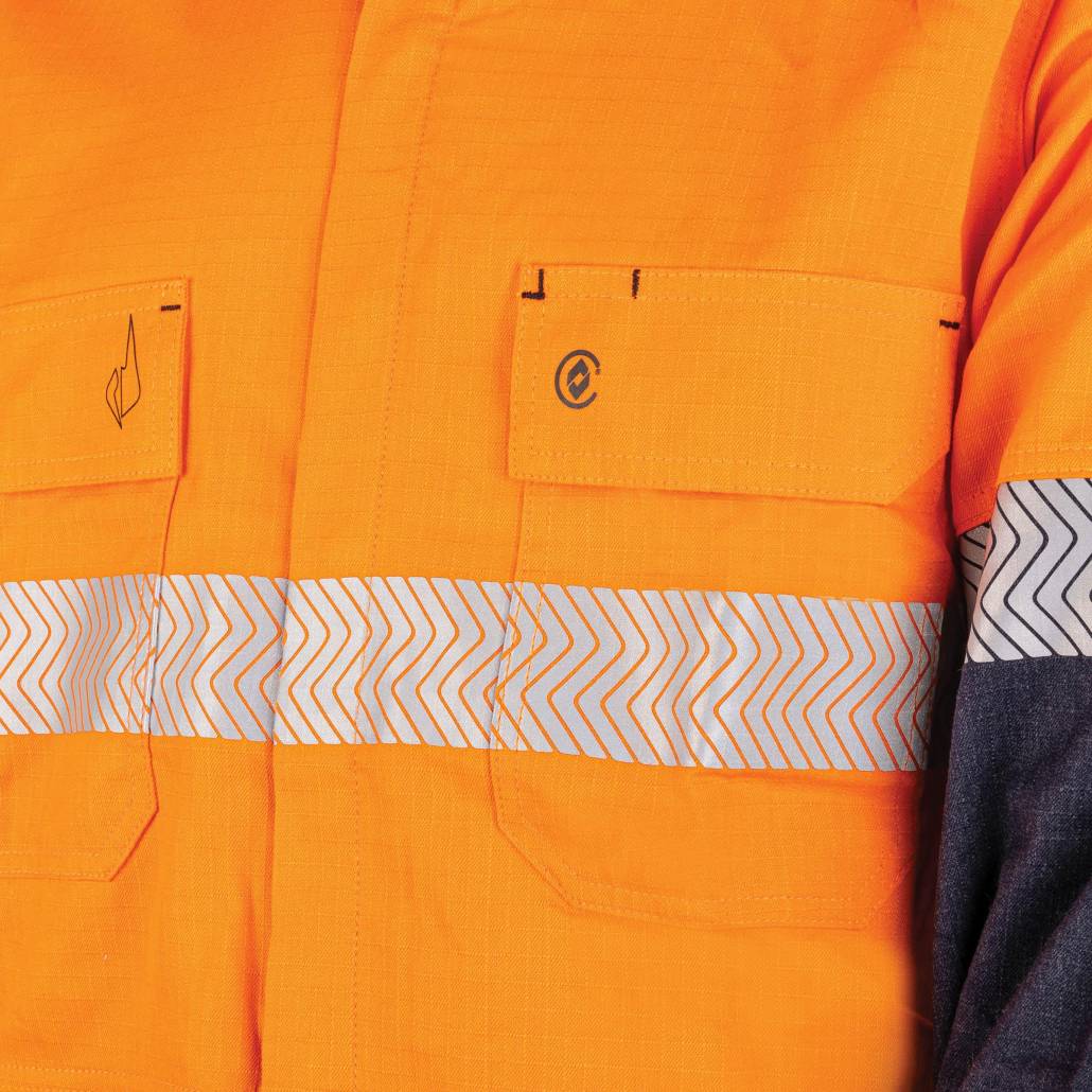 Bool Lightweight PPE1 Two Tone FR Shirt With Segmented FR Reflective ...