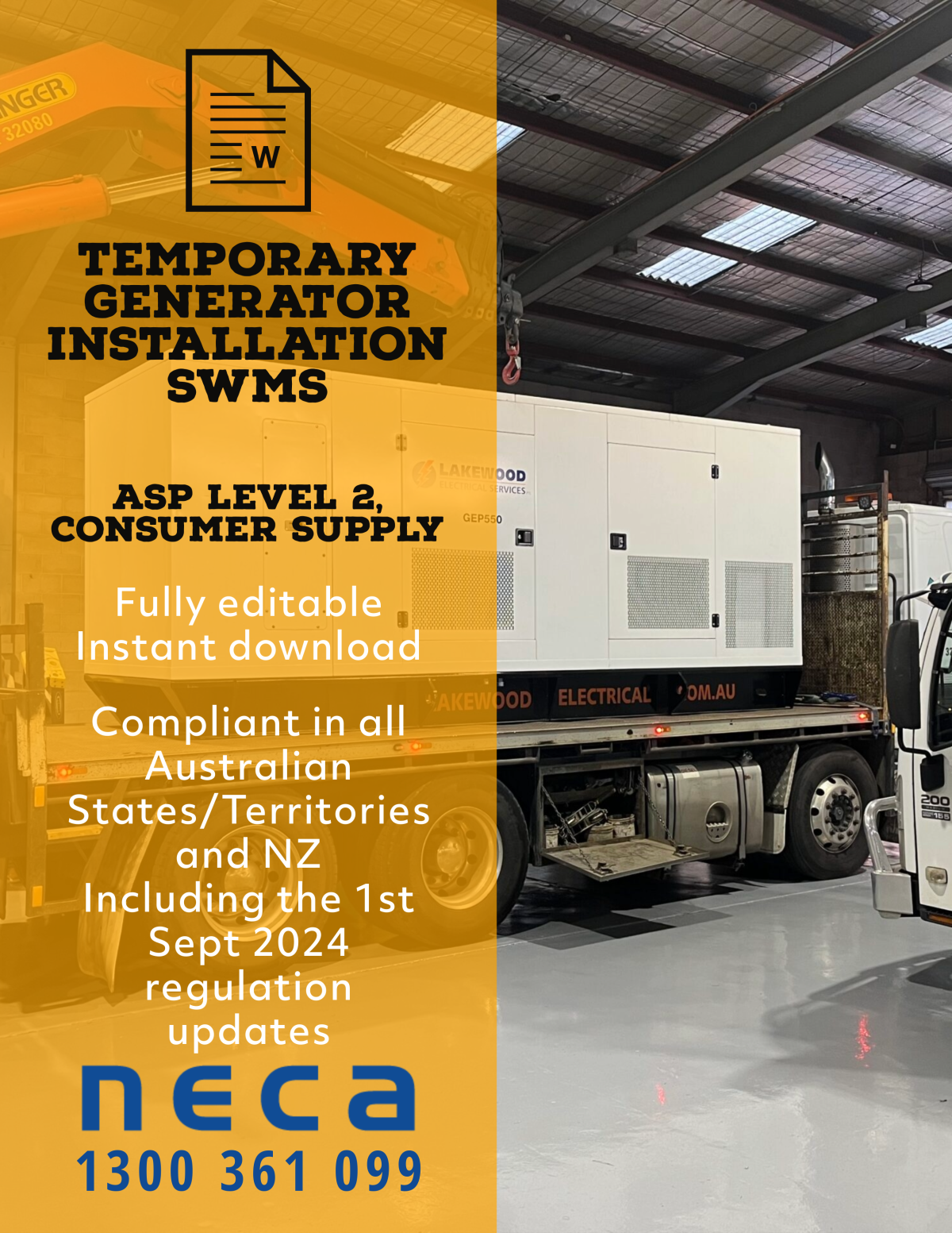 Temporary Generator Installation SWMS - NECA Safety Specialists